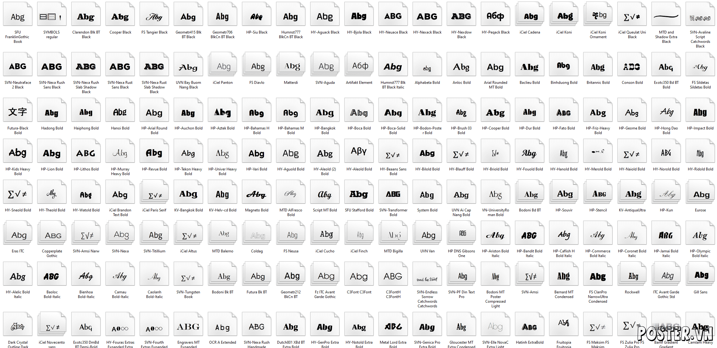 Font Library | Poster.vn