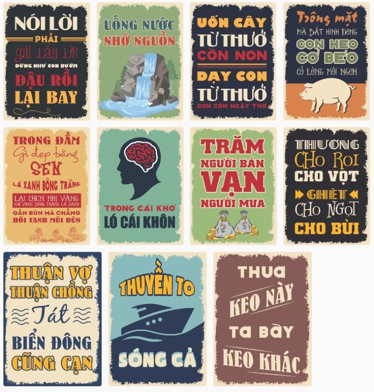 Download 11+ Tranh động lực Ca dao - Tục ngữ | Poster.vn