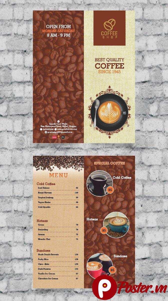 Download Mẫu Menu Cafe Đẹp Vector | Poster.vn