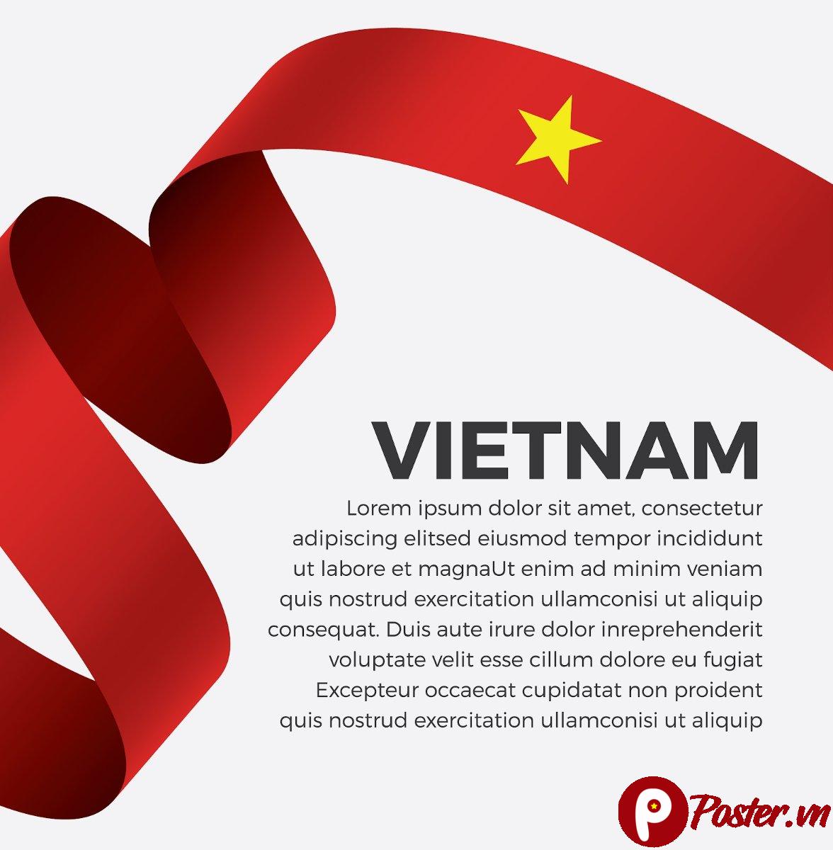 Download Vector Cờ Việt Nam Dạng Ribbon | Poster.vn