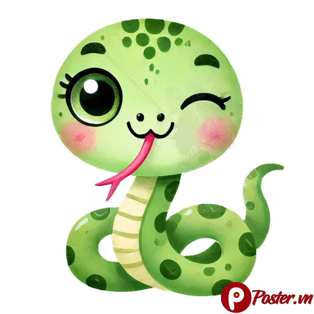 Download Vector Rắn Hoạt Hình Dễ Thương | Poster.vn