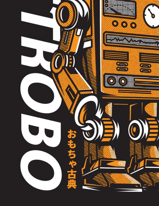 Download Vector Robot Skateboard Phong Cách Vintage | Poster.vn
